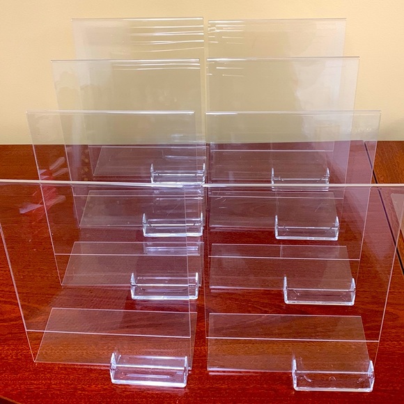 Office | 85x11 Acrylic Display Stand W Business Card Holder Bundle Of 8 ...